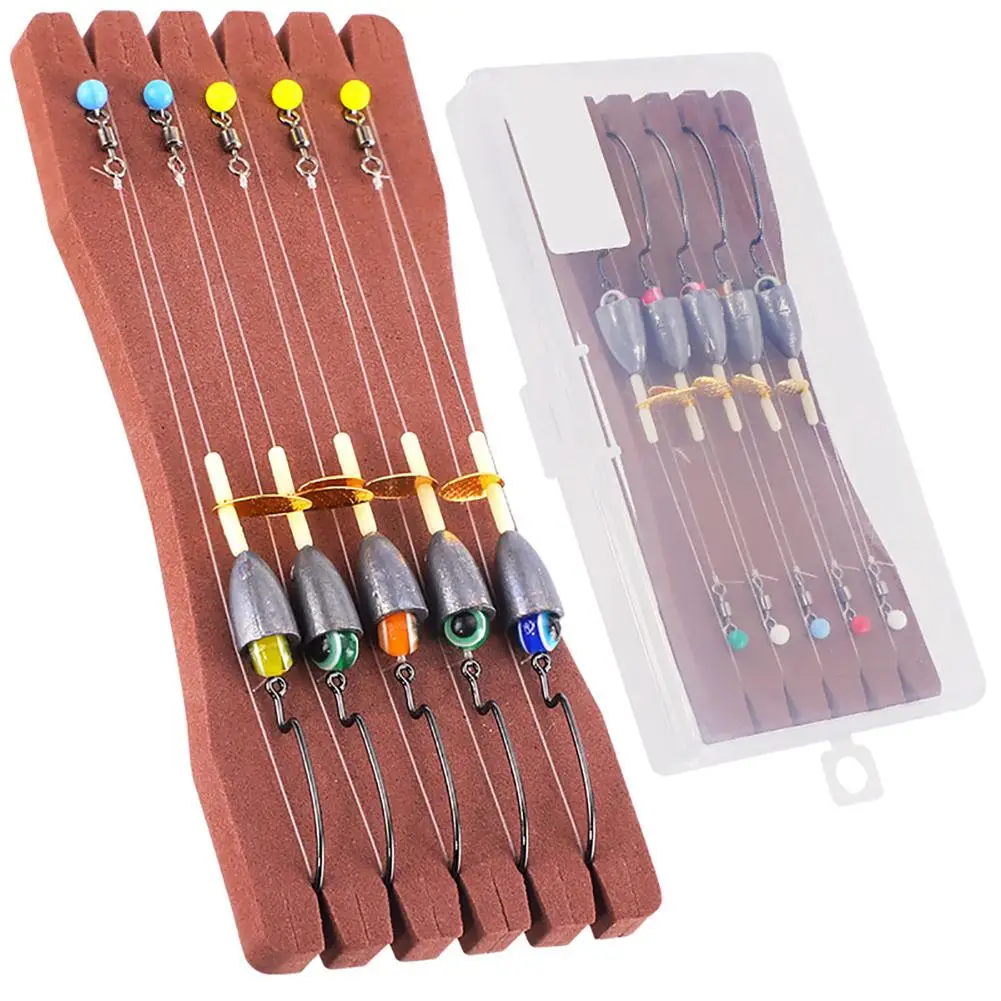 YFASHION 5 Pairs Bulletweights Fishing Ready Texas Rigs Set With ...