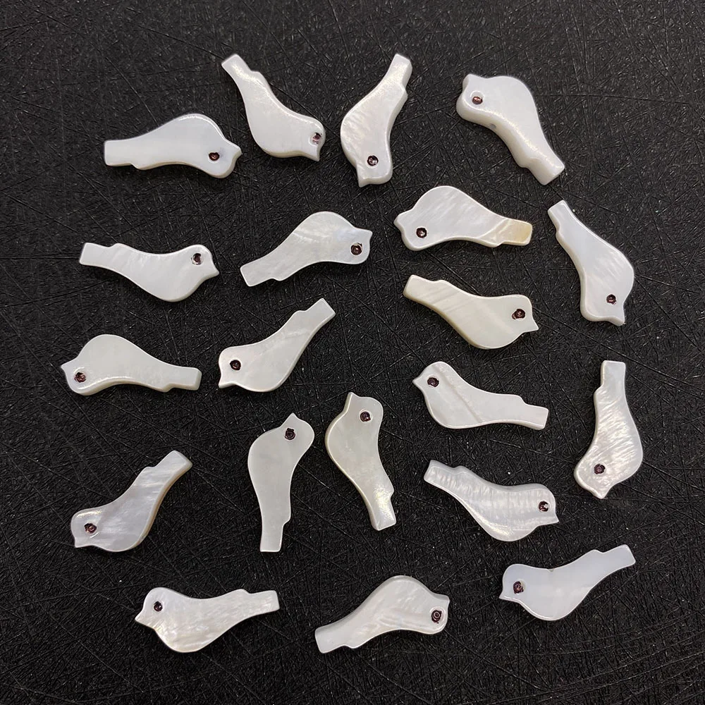 Natural Freshwater Shell Beads White Bird Shaped Shell Mother of Pearl ...