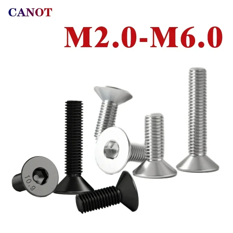 Allen Key Head Screw M2 M2.5 M3 M4 M5 M6 Countersunk Flat head Hexagon ...