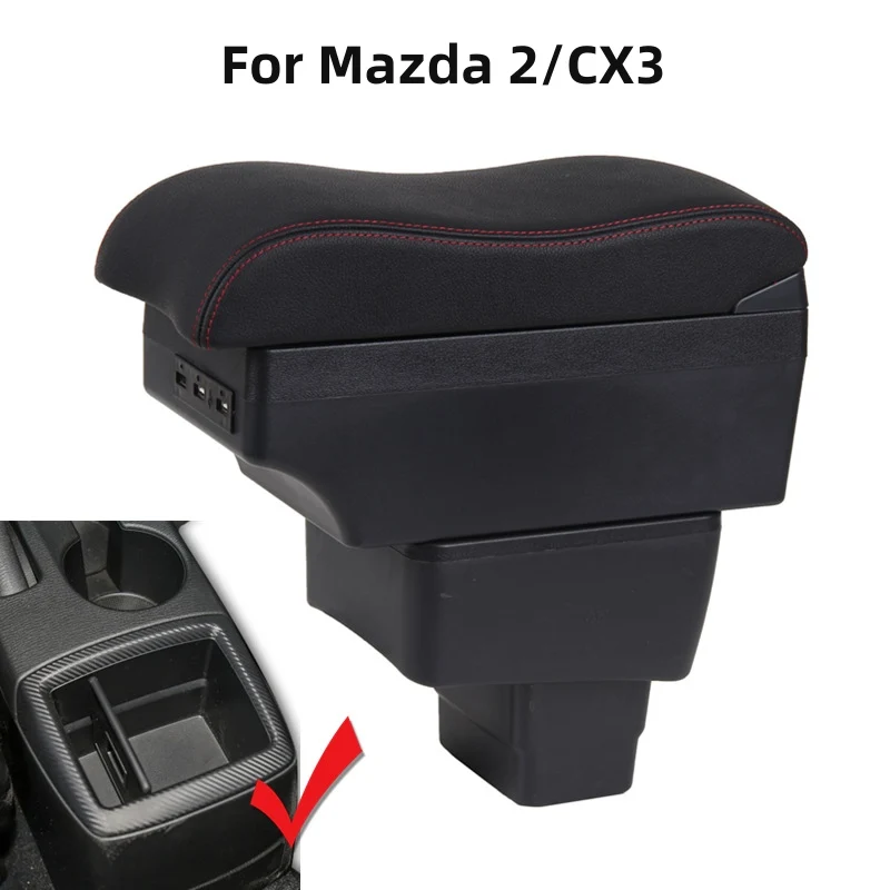 Armrest-Box-for-Mazda-2-CX-3-CX3-2018-2019-2020-Car-Leather-Arm-Rest ...