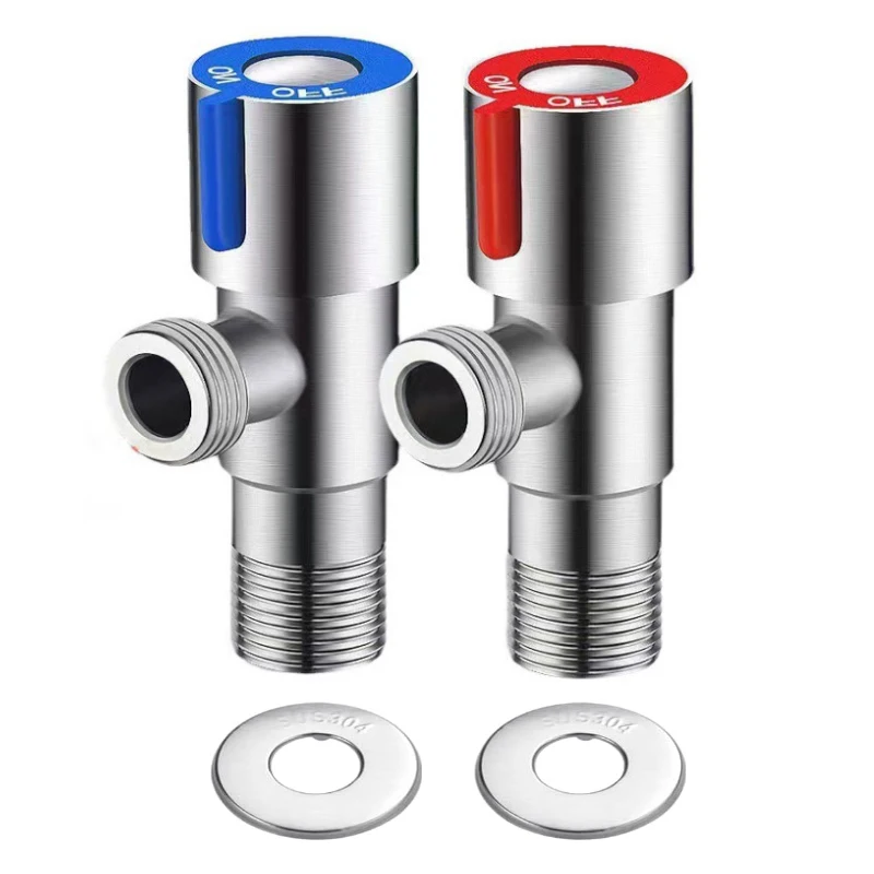 Cold-And-Hot-Water-Inlet-Valve-Stainless-Steel-Bathroom-Shut-Off-Valve ...
