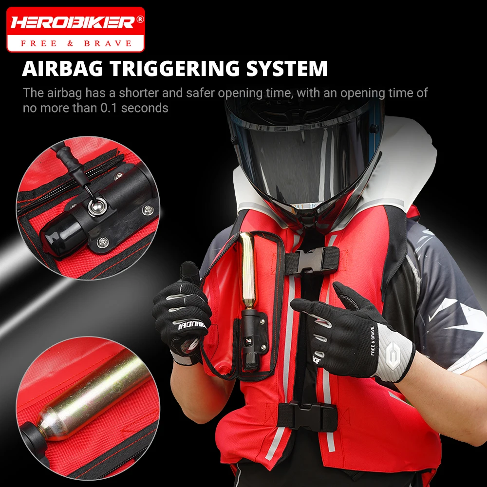 New Motorcycle Airbag Vest Jacket Motorcycle Jacket Reflective Moto Air ...