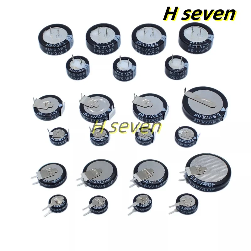 10pcs 5.5V Super Capacitor 0.1F 0.22F 0.47F 0.68F 1F 1.5F 4.0F Super ...