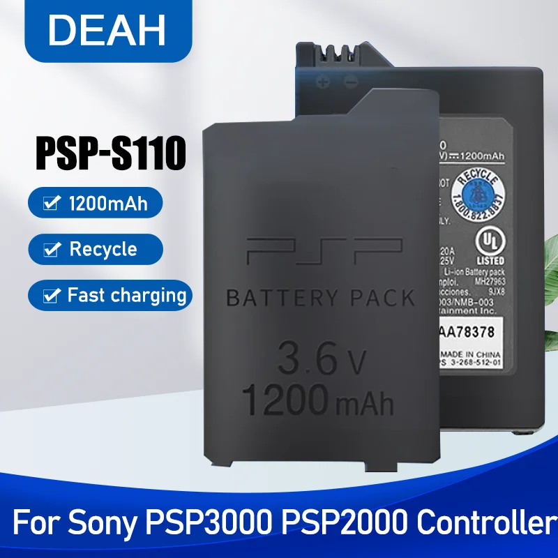 PSP S110 batería recargable de iones de litio para Sony, 1200mAh, 3,6 V ...