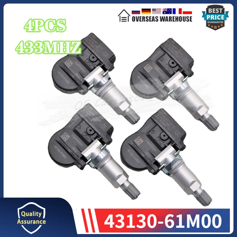 433MHZ-TPMS-TIRE-PRESSURE-SENSOR-4PCS-FOR-2014-2019-Suzuki-Grand-Vitara ...