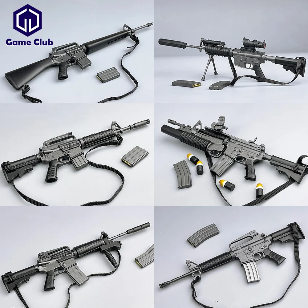 1-6-Soldier-Rifle-M4-Carbine-M4A1-M4-SOPMOD-M4-M203-XM177-M16-UZI ...