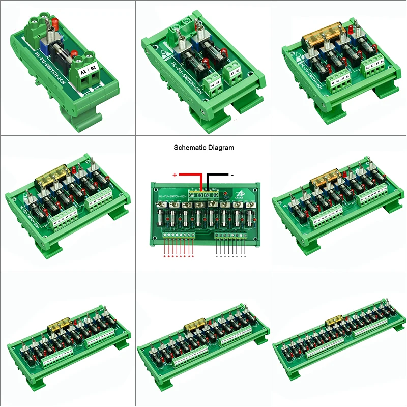 12V-24V-Power-Distribution-16-way-Fuse-Board-Terminal-Block-With-Switch ...