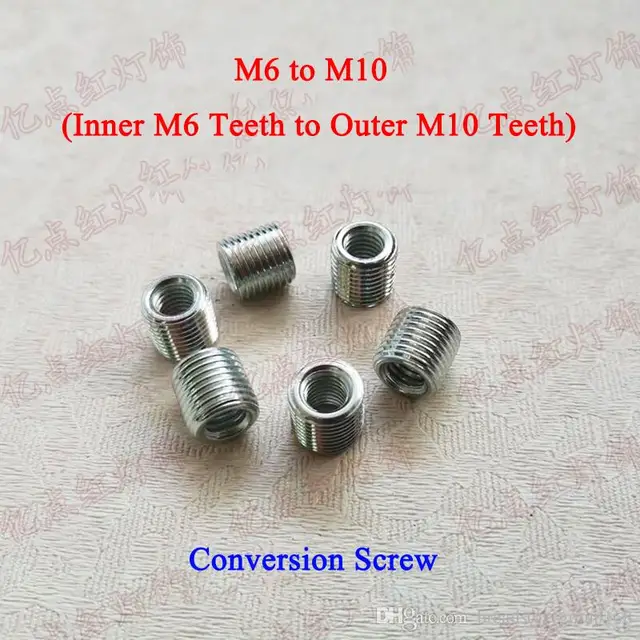 M8 M10 M12 Hex Nuts M6 M8 M10 M12 Conversion Screw Nut LED Light Fixtures Teeth Tube M8 to M10 ...