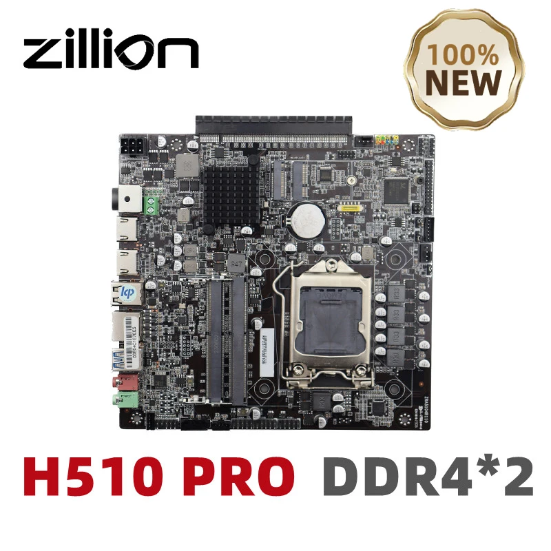 Zillion-H510-PRO-Mini-ITX-Motherboard-LGA-1200-Dual-Channel-DDR4-Support-Discrete-Graphics-Card ...