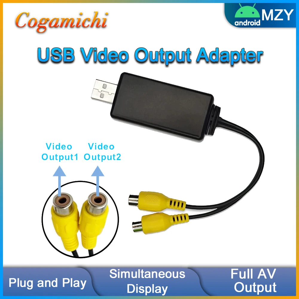 USB-Interface-To-RCA-Video-Out-Adapter-Connect-Headrest-Monitor-For ...