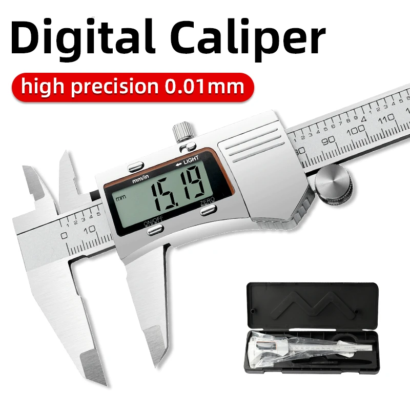 Digital Pachometer Metal Caliper Professional Vernier Caliber Measuring ...