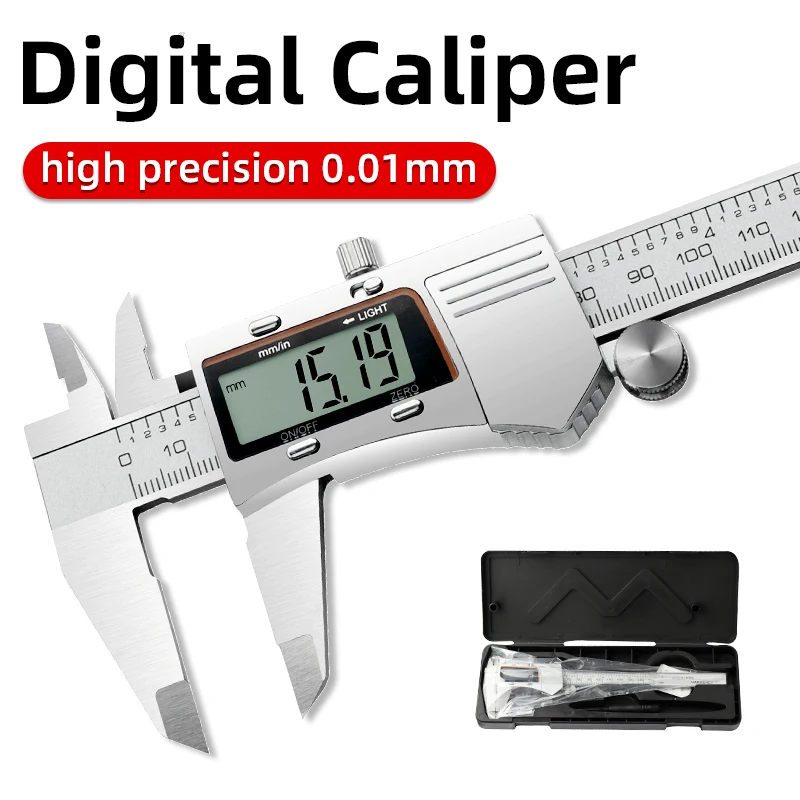 Pas-metro-Digital-de-Metal-Calibre-Vernier-profesional-herramientas-de ...