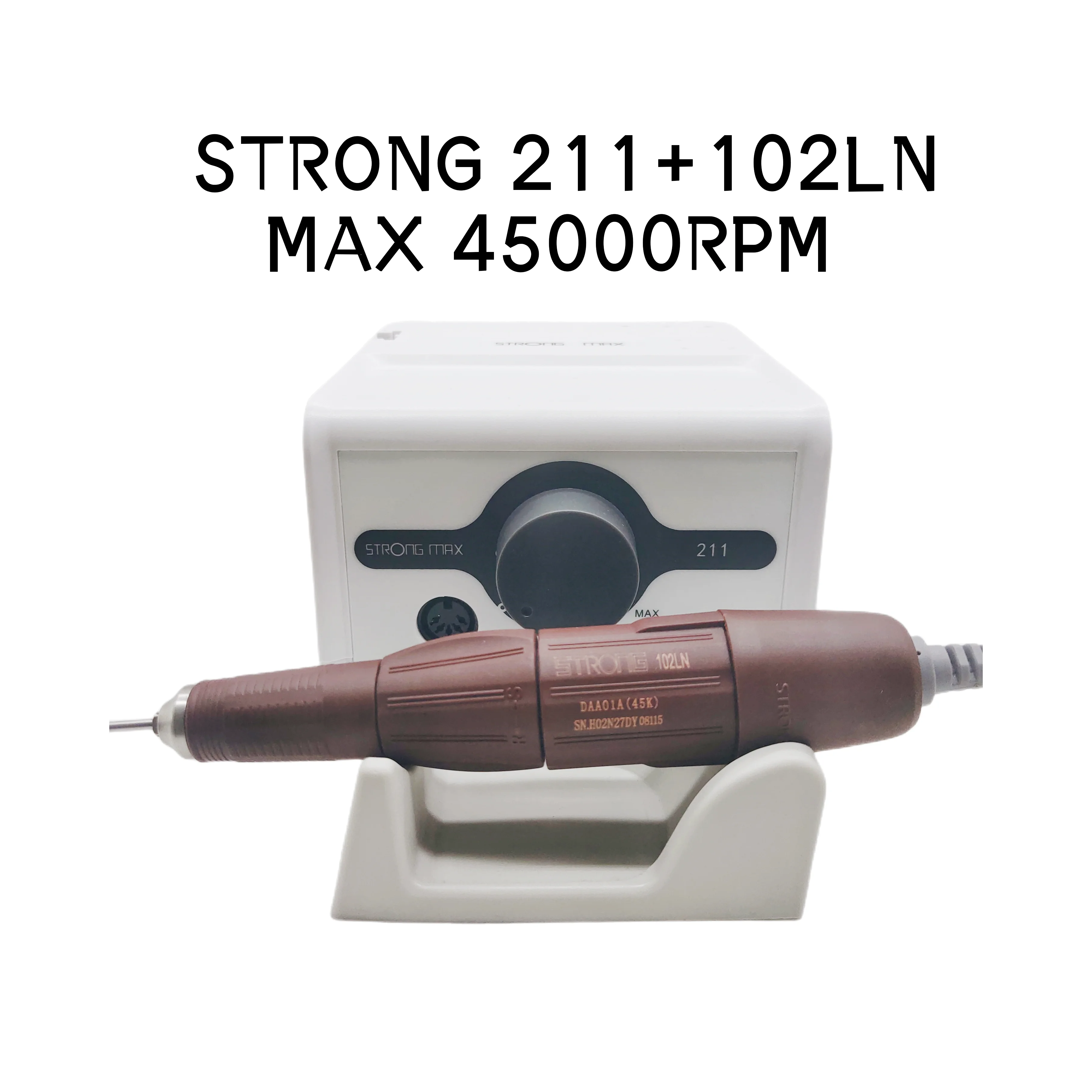 65W Strong Max 211 Electric Nail Drill 35K Strong 102LN Handle Nail ...