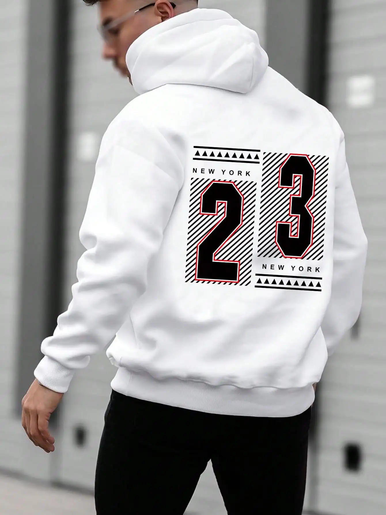 New-York-23-Art-Letter-Stripe-Design-Hooded-For-Men-Fleece-Hip-Hop ...