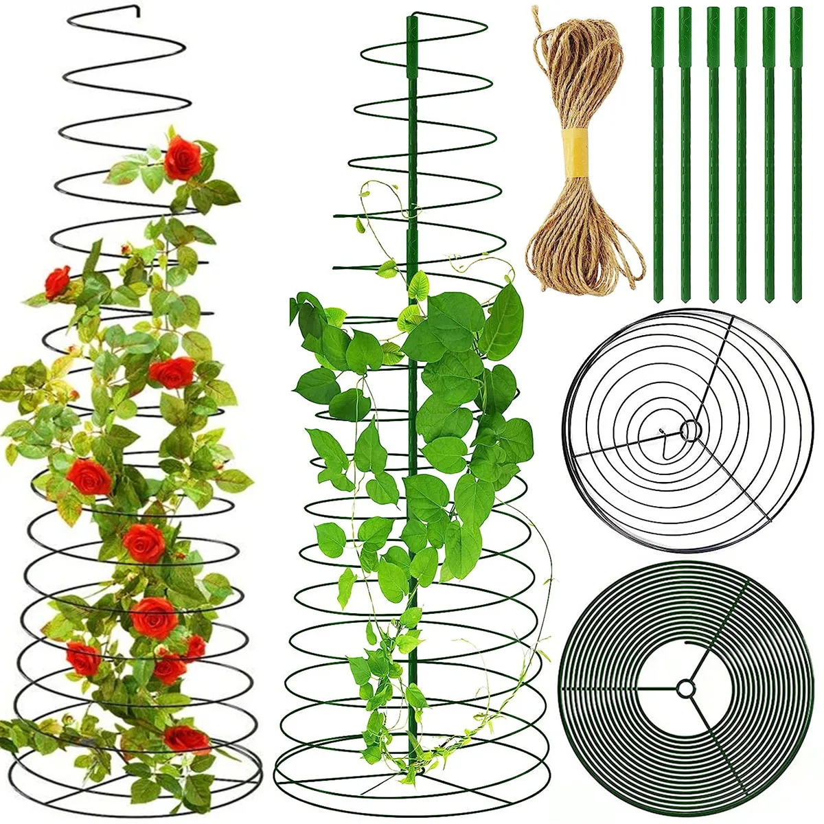 Spiral-Plant-Support-Vegetable-Plant-Trellis-Tomato-Climbing-Cage ...