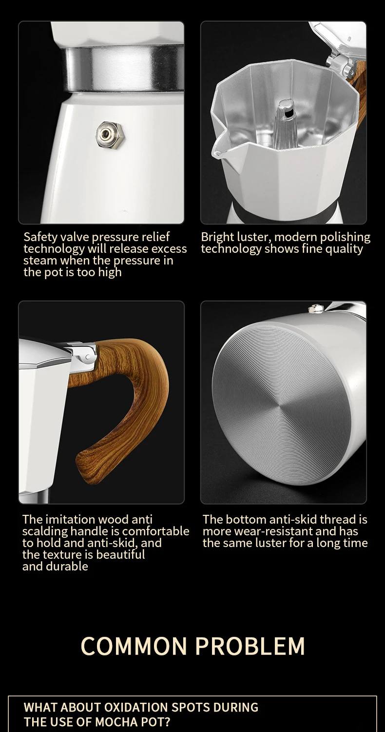 Cafetière Moka Pot à café italien, Machine à expresso en aluminium ...