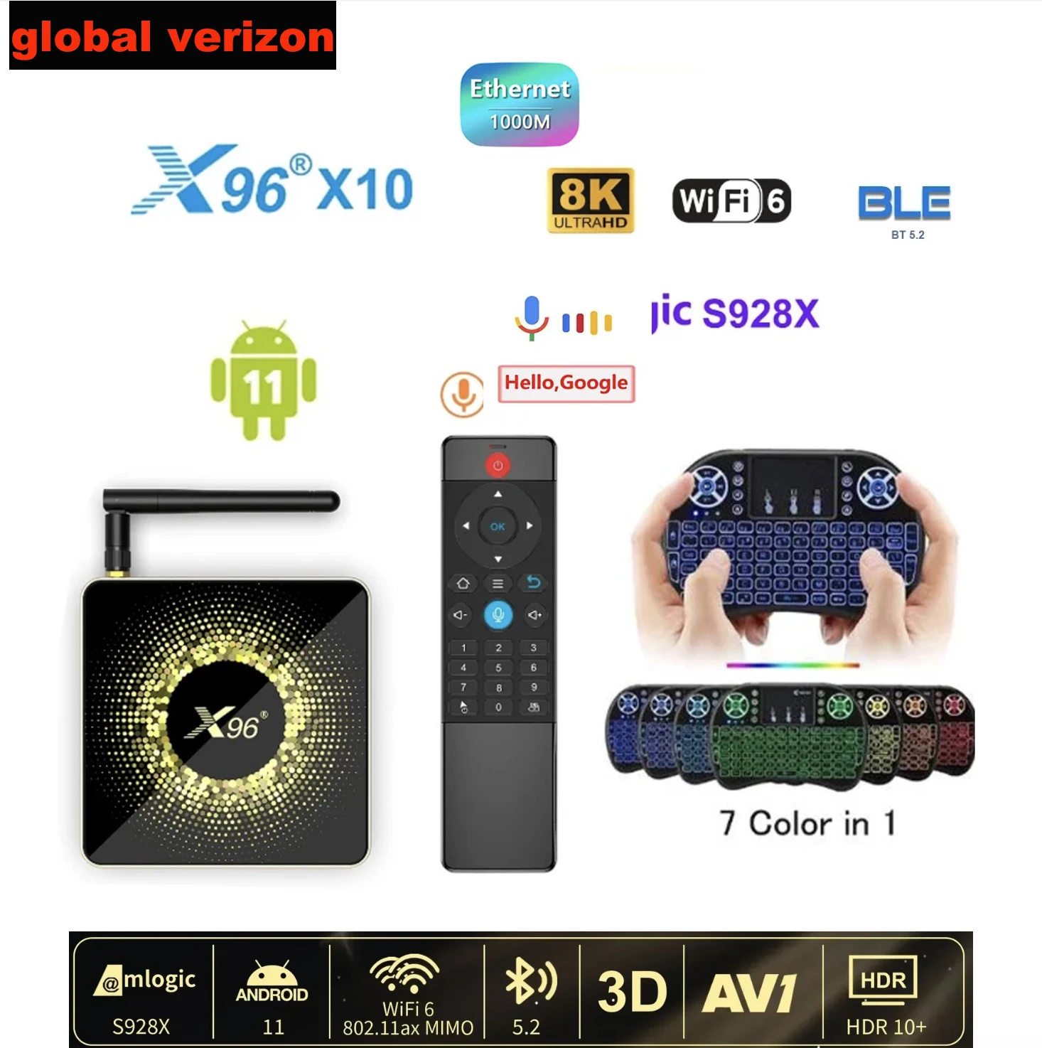 Dispositivo-de-TV-inteligente-X96-X10-decodificador-con-Android-11-DDR4-Amlogic-S928X-soporte-8K ...