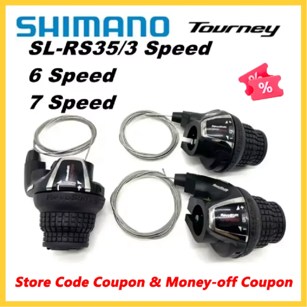 Shimano SL-RS35 Bicycle Origin Twist Grip Gear 3/6/7 Speed Twist Grip ...