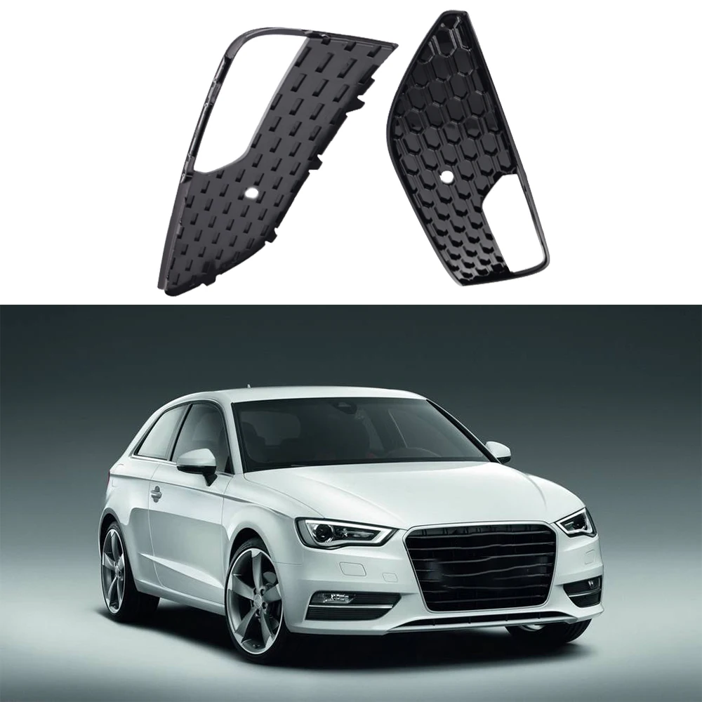 2pcs-Car-Bumper-Fog-Light-Grill-Trim-Covers-Honeycomb-For-Audi-A3-2012 ...