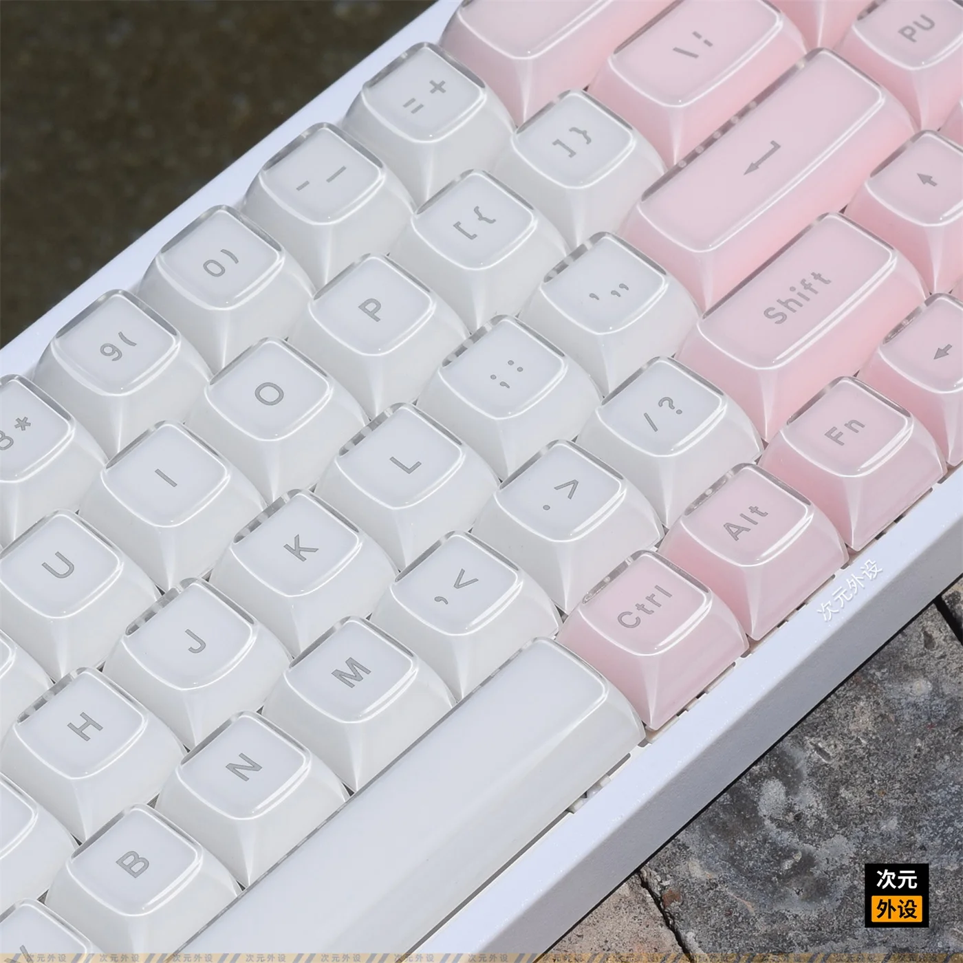 136-Keys-Layout-Jelly-Translucent-Keycaps-OEM-Profile-White-Keycaps-DIY ...
