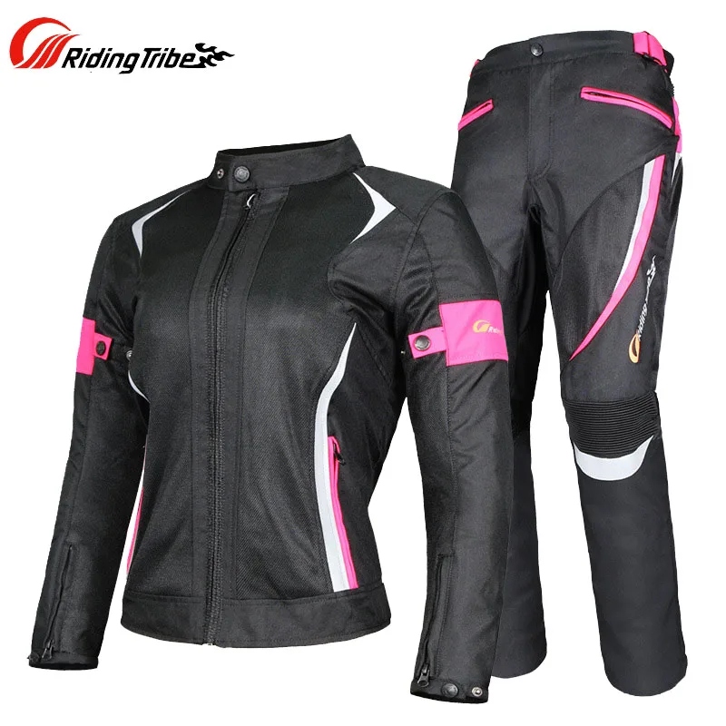 Summer Women's Motorcycle Mesh Jacket Pants Riding Tribe Waterproof ...