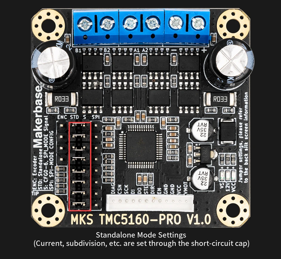 Makerbase Mks Tmc5160-pro High Current 6a High Valtoge 8-60vdc Stepper Motor Driver Spi Mode ...