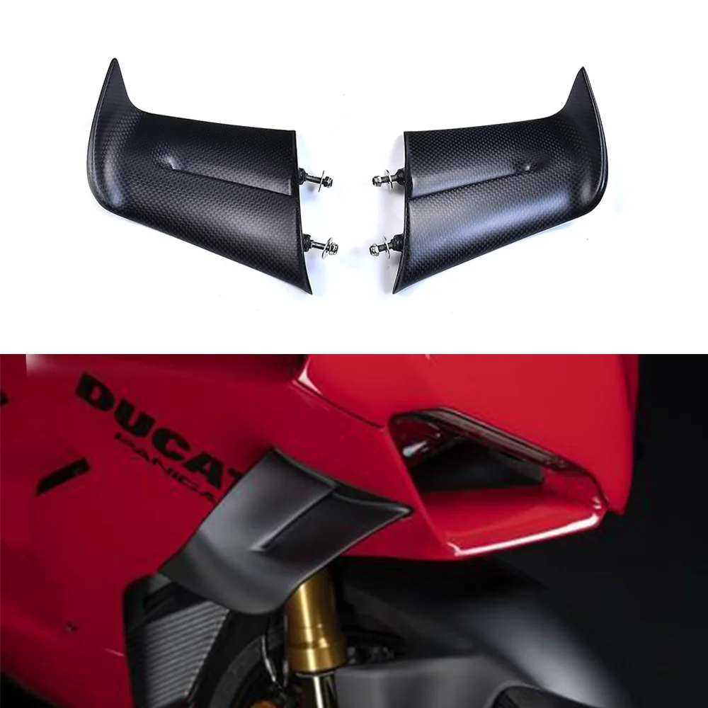 For-Ducati-Panigale-V4-V4S-V4R-2022-2023-100-Carbon-Fiber-Winglets ...