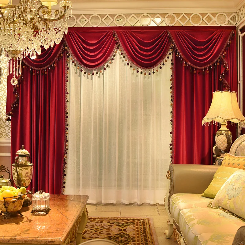 Red Dining Room Curtains