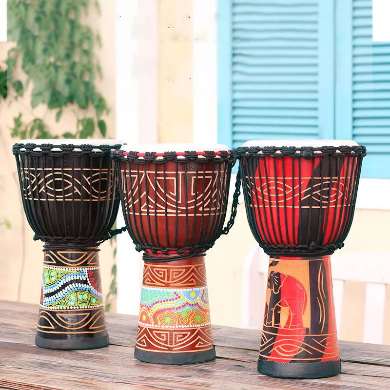 Tambor Africano Djembe profesional, pandereta de piel de cabra para ...