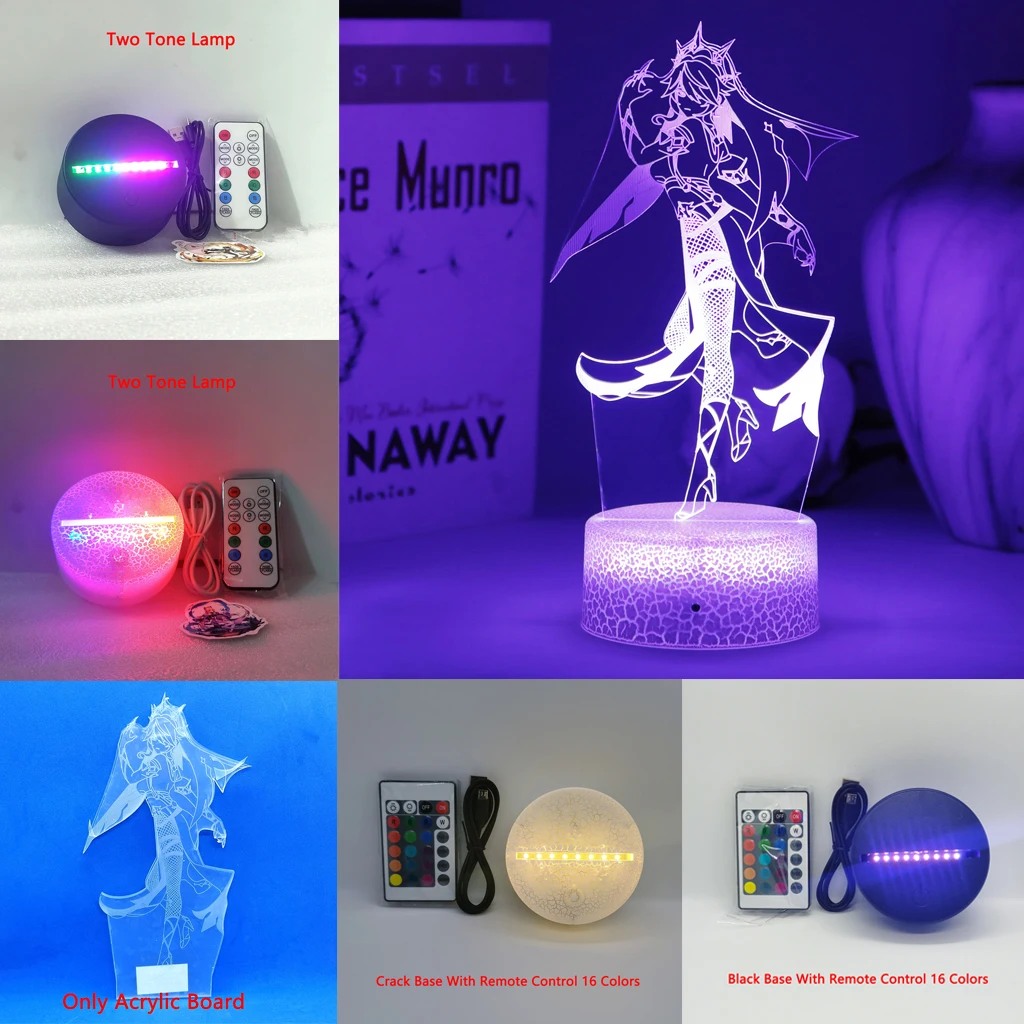 Genshin Impact Anime Game Cyno Night Light Demon Slayer 3d Led Lamp ...