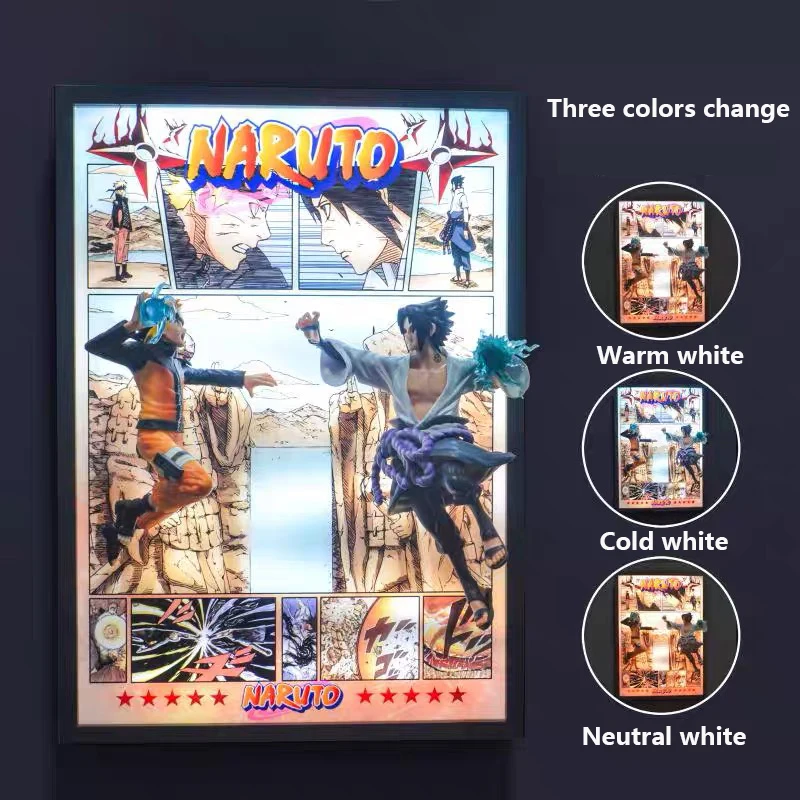 3D Uzumaki Naruto Led Anime Figure Painting 3D Wall Decor | Anime 3D ...