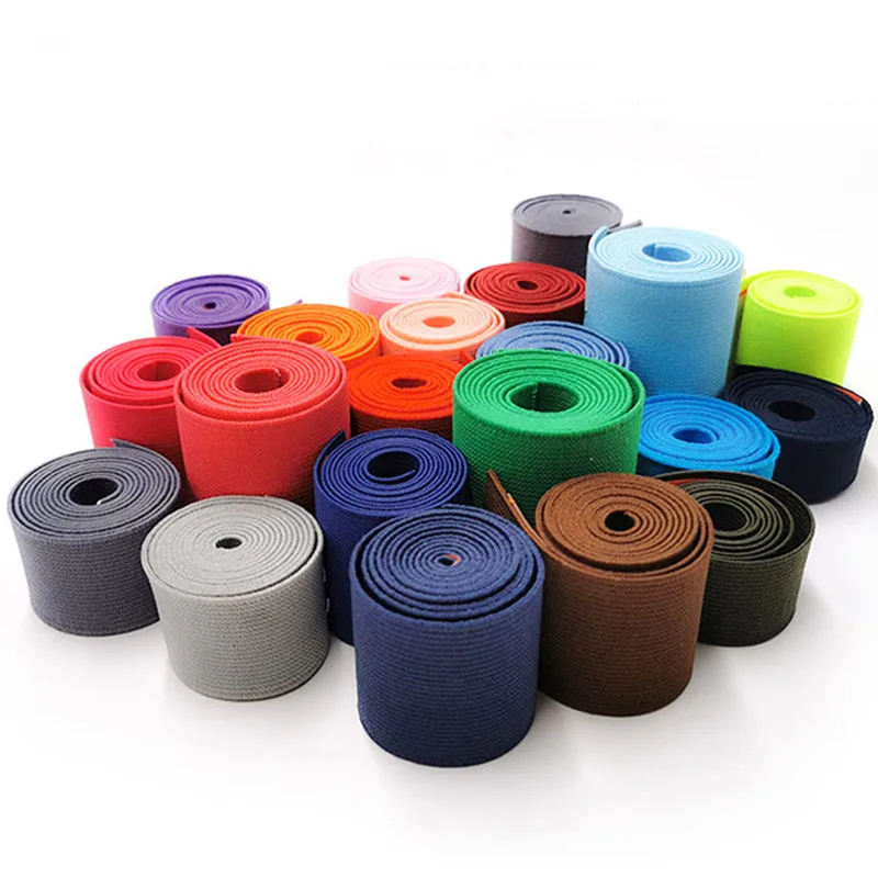 20- 50mm Width Colorful Flat High Elastic Band for Sewing Clothes ...