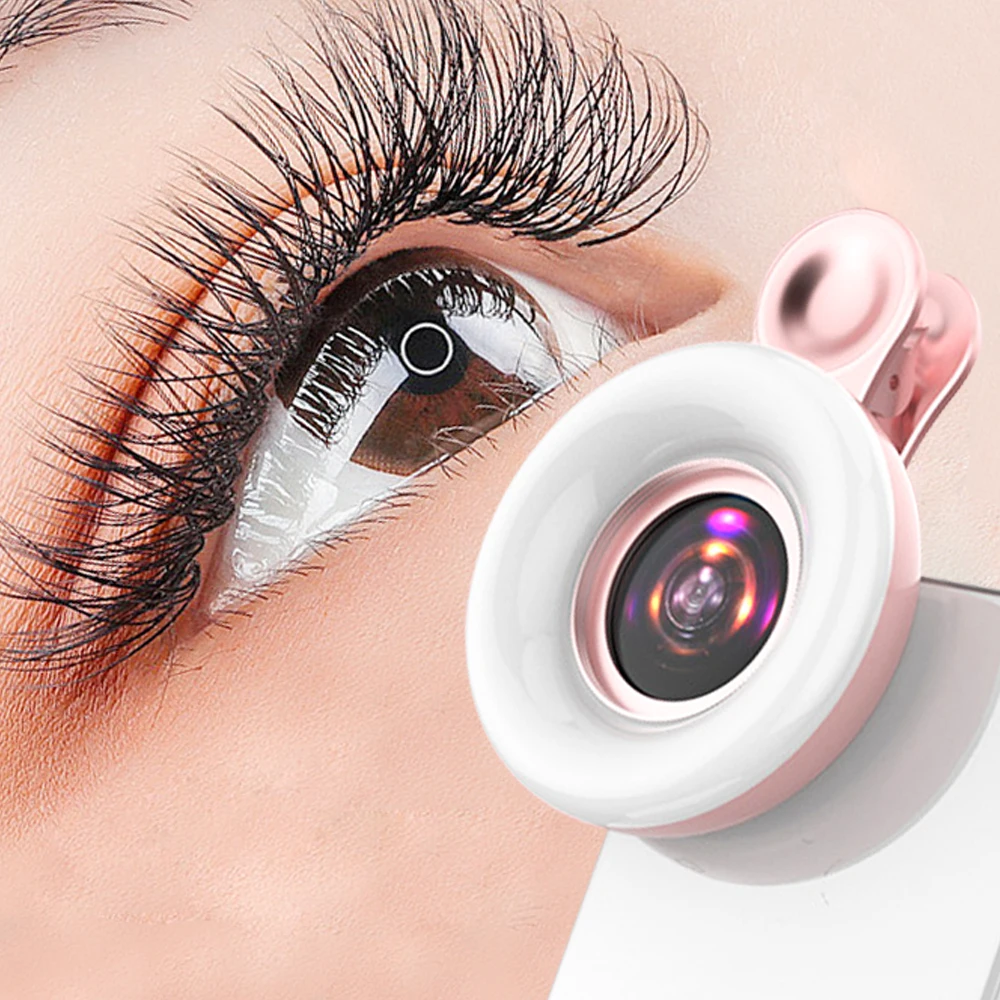 Mobile-Phone-Fill-Light-15X-Macro-Lens-Portable-Selfie-LED-Ring-Flash ...