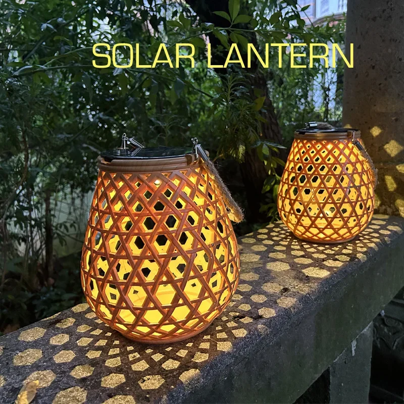 Outdoor-Solar-Imitation-Bamboo-Lantern-Hollow-Lighting-Night-Lighting ...