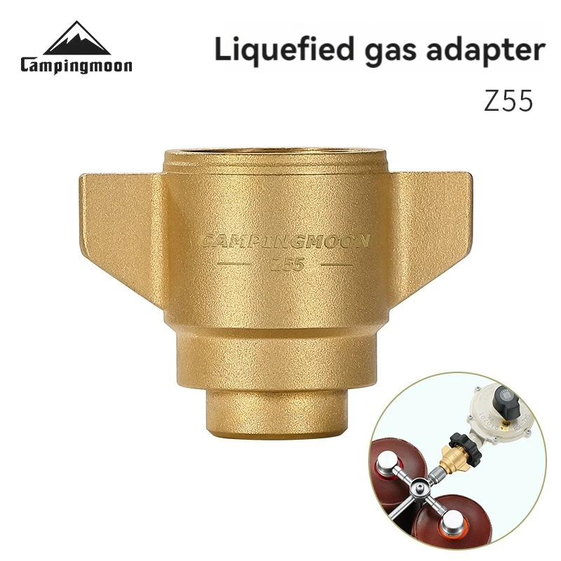 CAMPINGMOON Z55 Brass Outdoor Camping Gas Stove Card Furnace Gas Tank ...