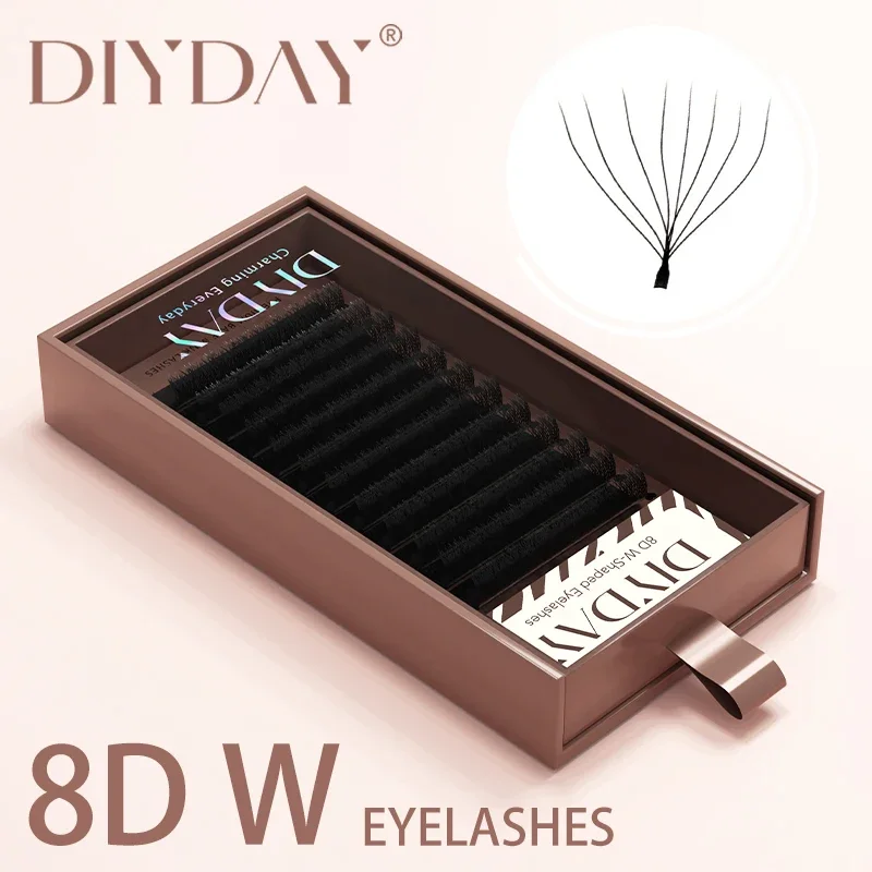 DIYDAY-7D-8D-W-Shape-Eyelash-Extension-Premade-Volume-Fans-W-Shaped-3D ...