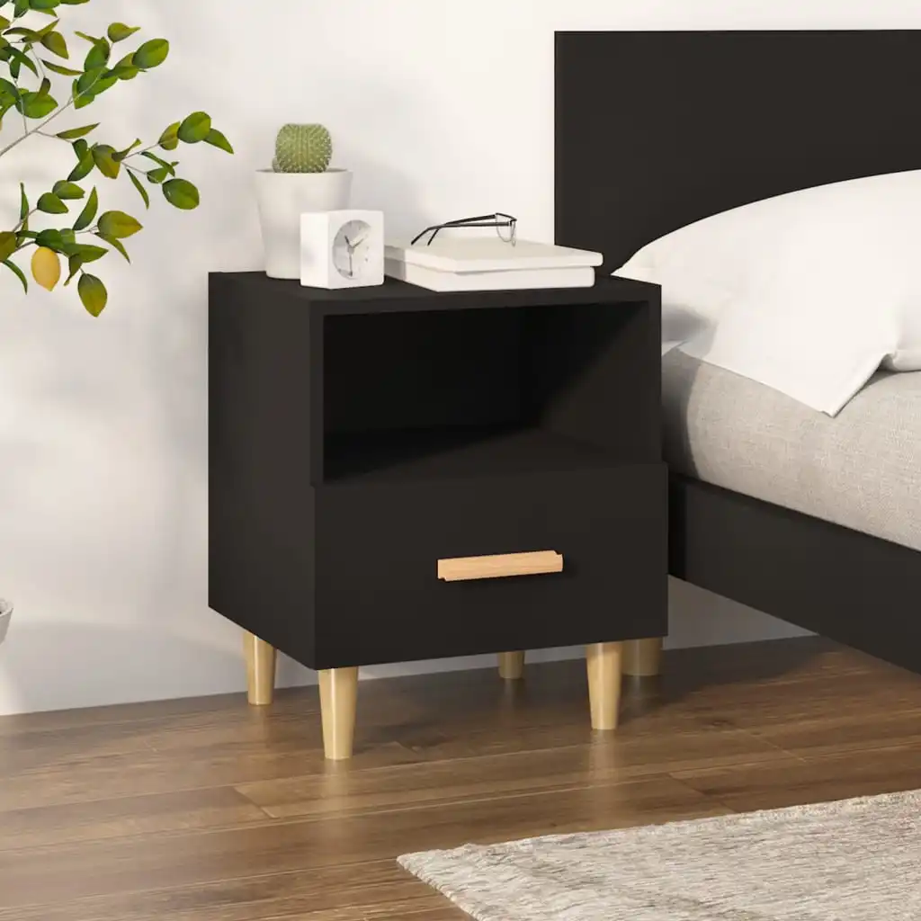 Black-bedside-Table-40x35x47-cm-bedside-Table-storage-cabinet-bedroom ...