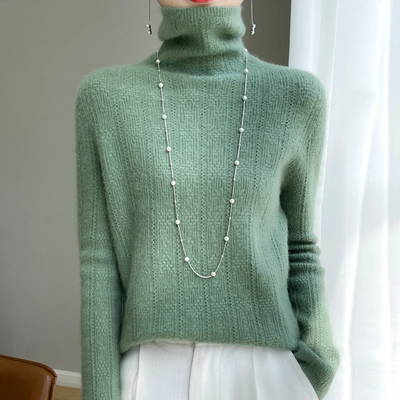 Fall-winter-cashmere-sweater-2023-100-Merino-wool-knitted-solid-color ...