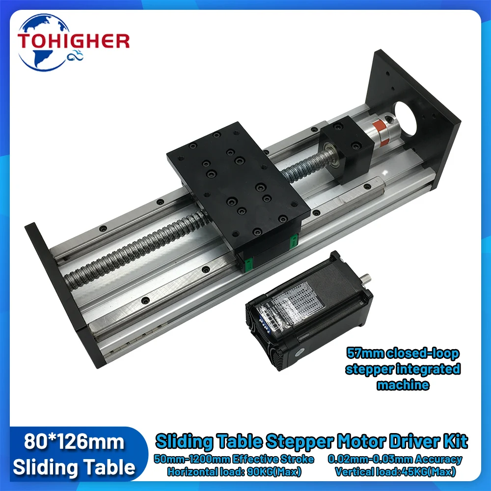Nema23/34 57/86mm Motor Sliding Table Linear actuator Rail Stage ...