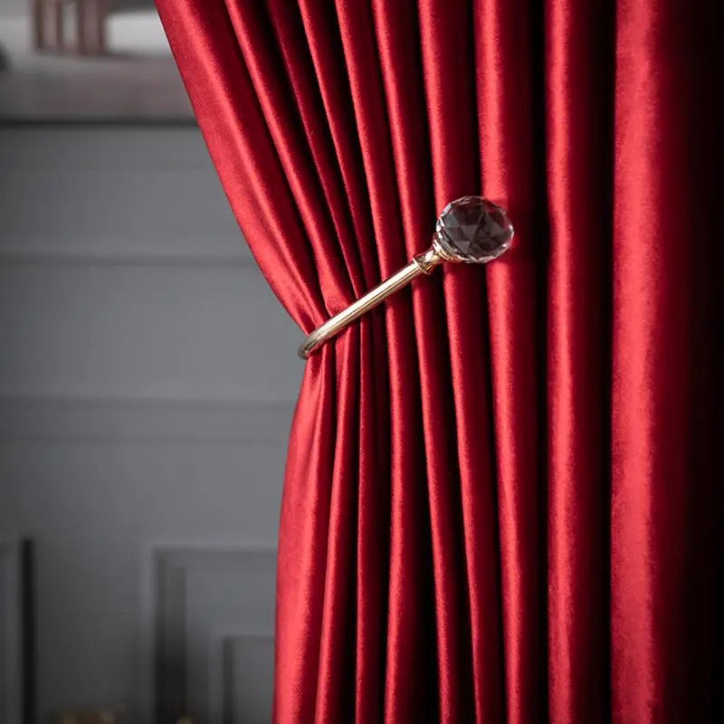 Dark Red Velvet Curtain