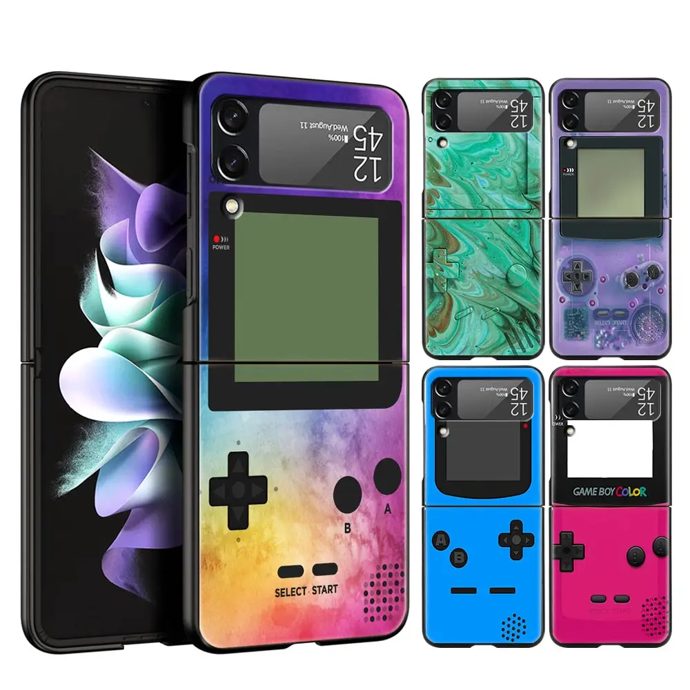 For Samsung Galaxy Z Flip 3 4 5 Hard Black Folding PC Phone Case ...