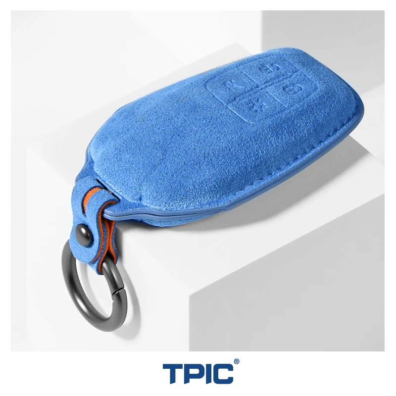 Tpic Alcantara Key Fob Cover For Ferrari F1 Rubber 599 F40 Roma 812 F8 ...