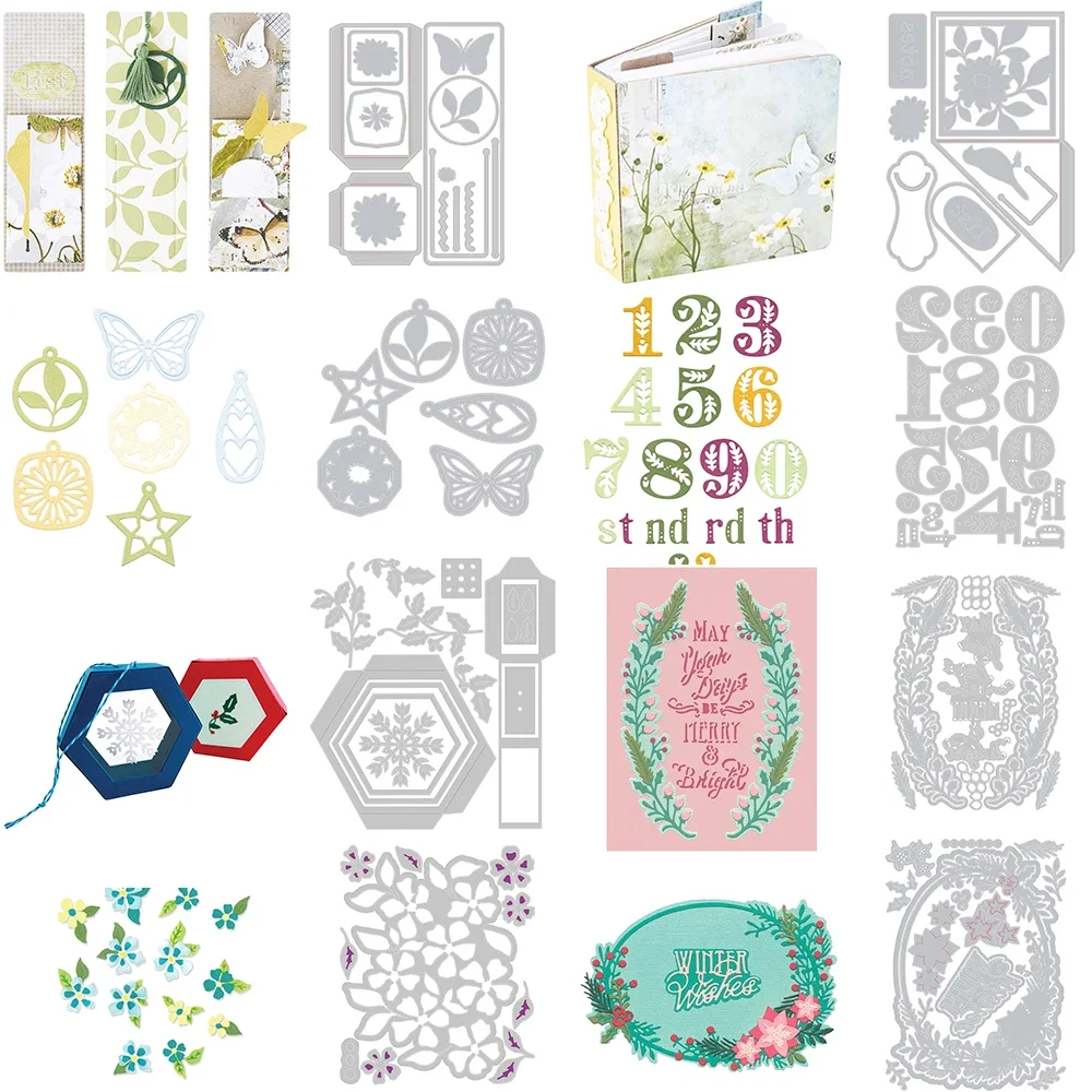 Bookmark-Floral-Pockets-Cutting-Dies-Alphabets-Numbers-Hanging-Ornament ...