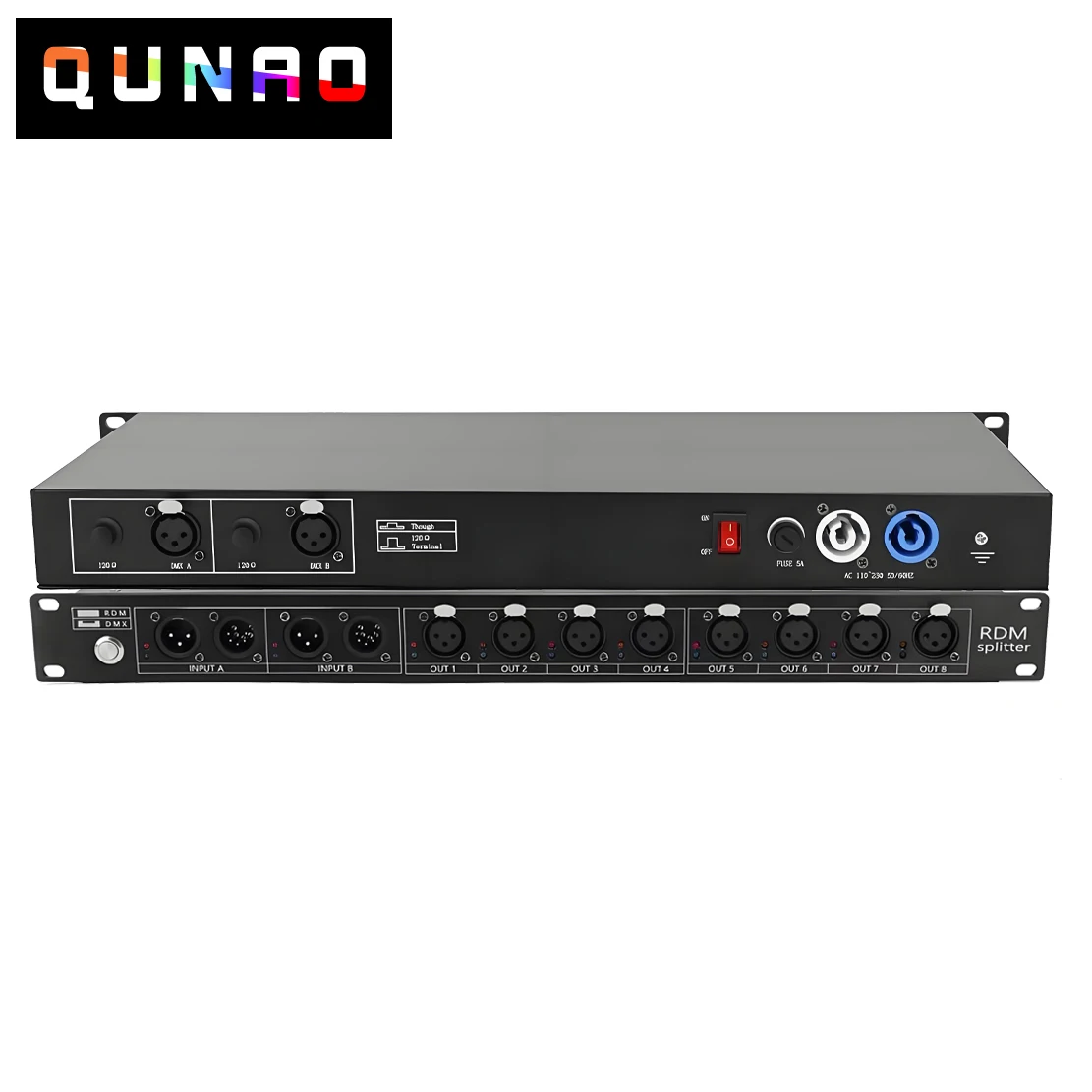 RDM8-2-Signal-Distributor-DMX512-Stage-Lighting-Controller-Dj-Splitter ...