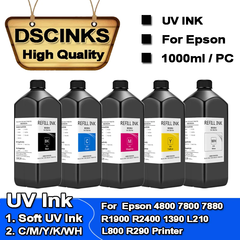 1000ML-Soft-Led-UV-ink-For-Epson-4800-7800-7880-R1900-R2400-1390-L210 ...