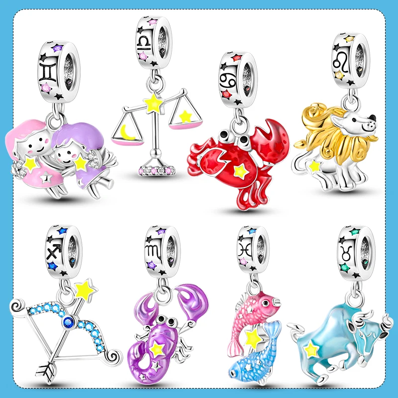 Pandora 925 Original Zodiac Sign | 925 Constellation Charm Pandora ...