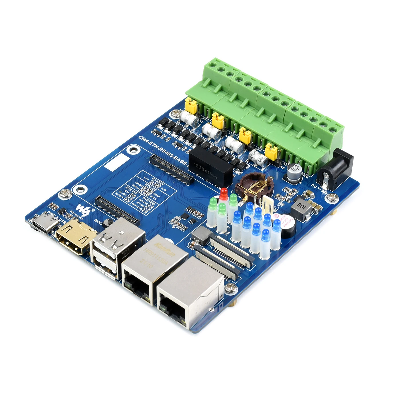 4-CH RS485 Carrier Dual ETH Breakout Expansion Board for RPI Raspberry ...
