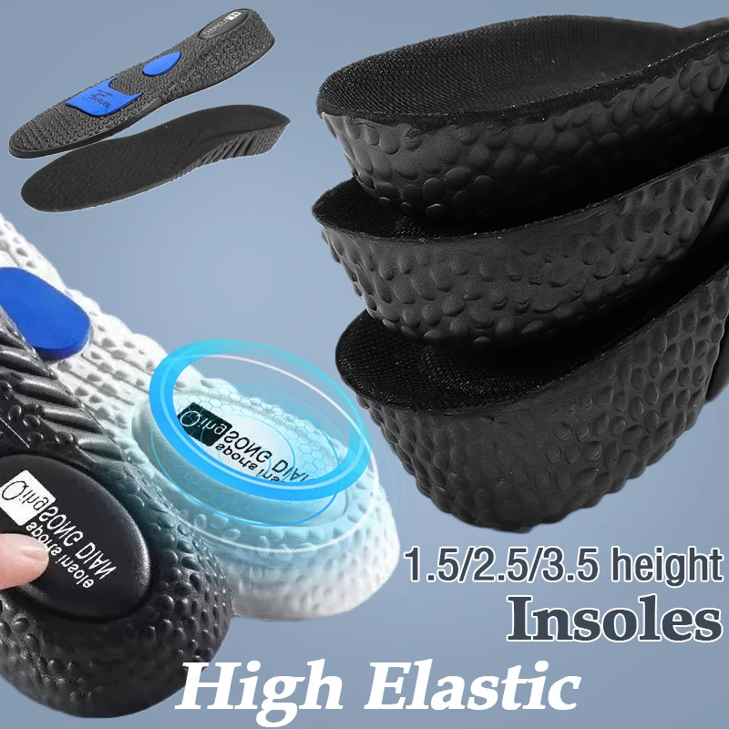 Invisible-Height-Increase-Insoles-Memory-foam-Cushion-Thick-Shock ...