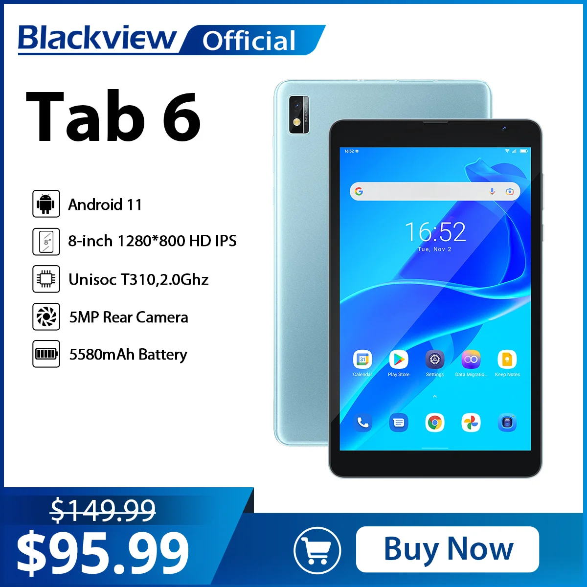 Blackview-Tab-6-Tablet-8-polegadas-3GB-32GB-Android-11-5580mAh-Tablet ...