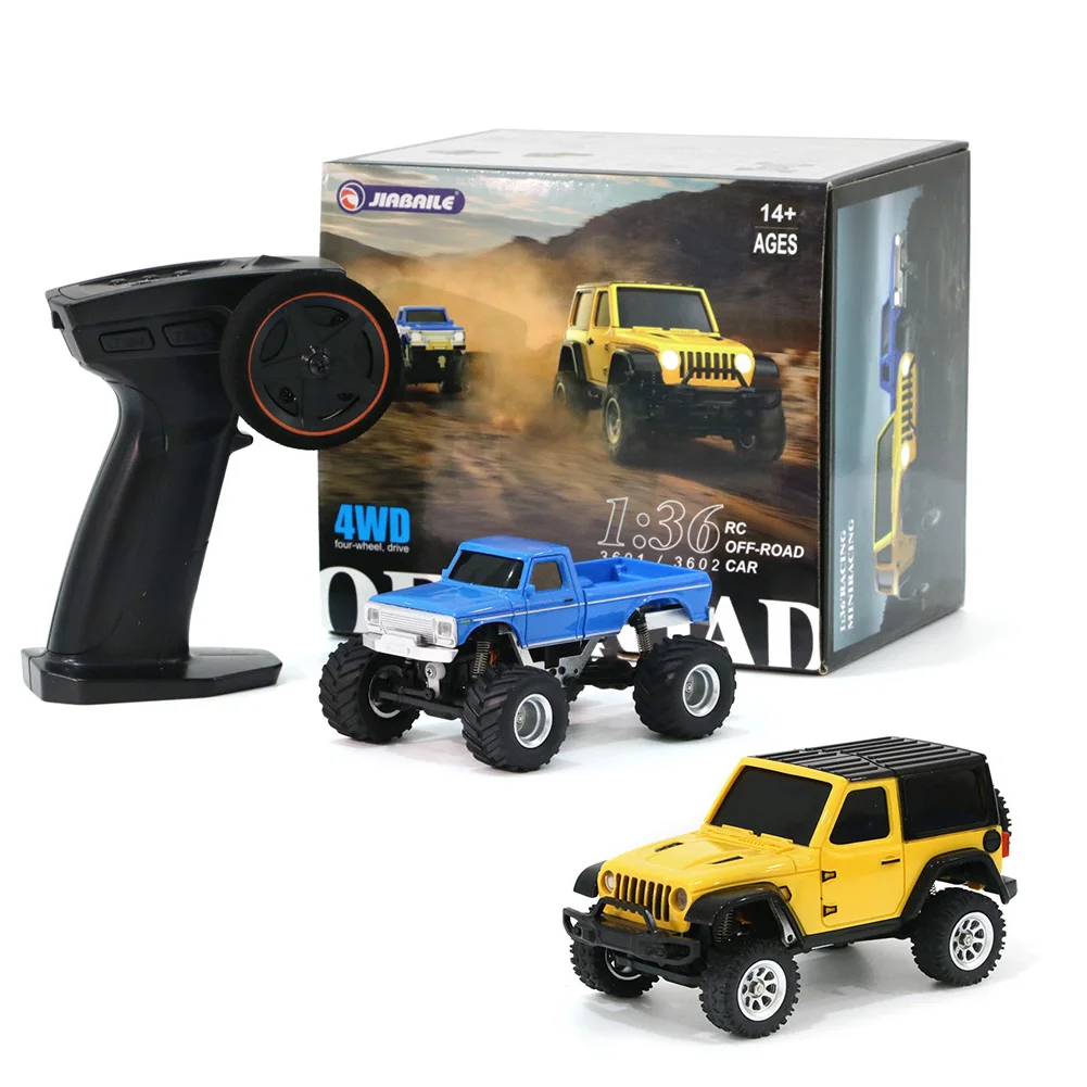 1/36 RC Crawler Car 4WD Mini Radio Control Off-road Vehicles Light ...